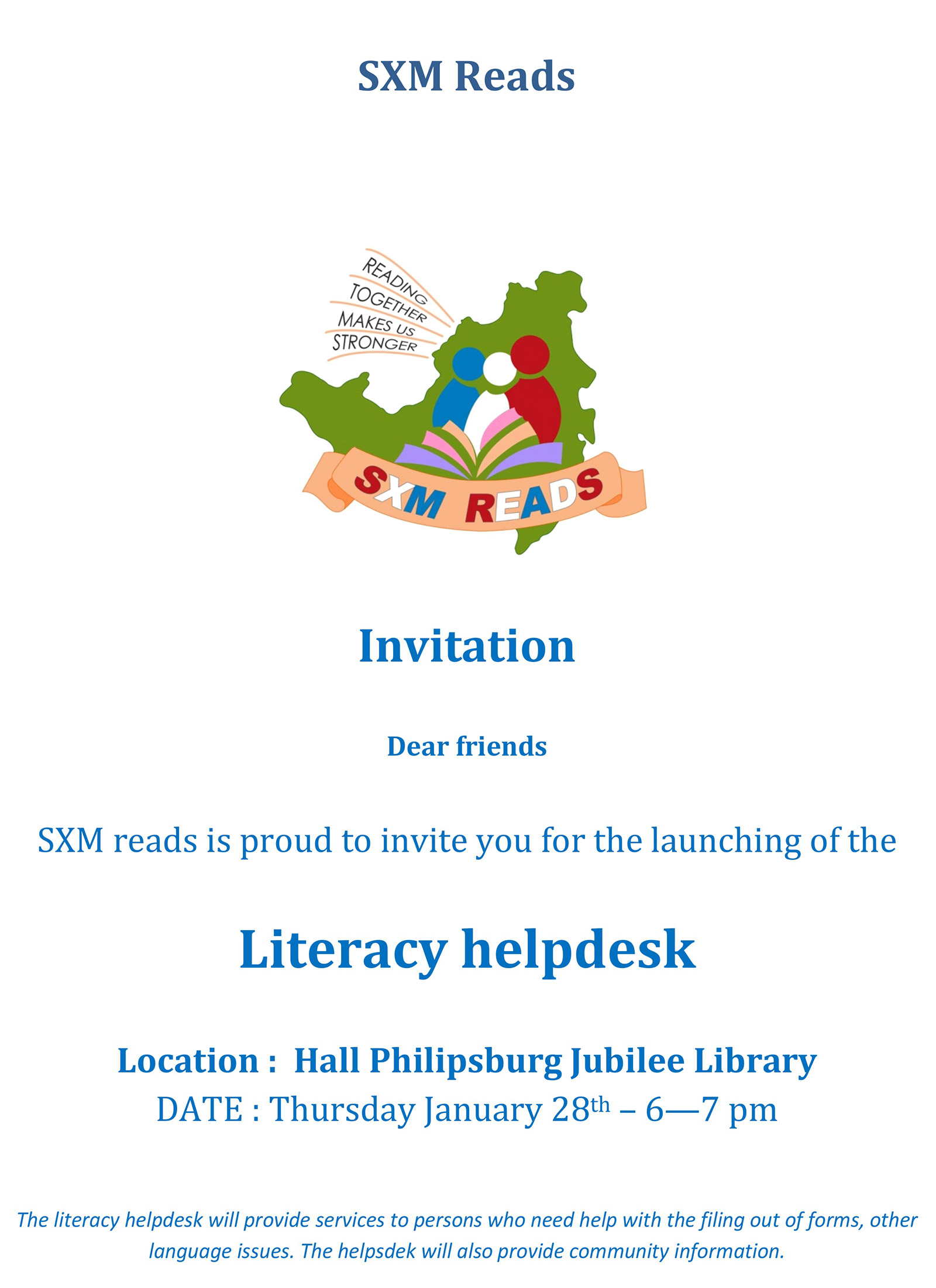 Library opens literacy helpdesk | Sint Maarten Library